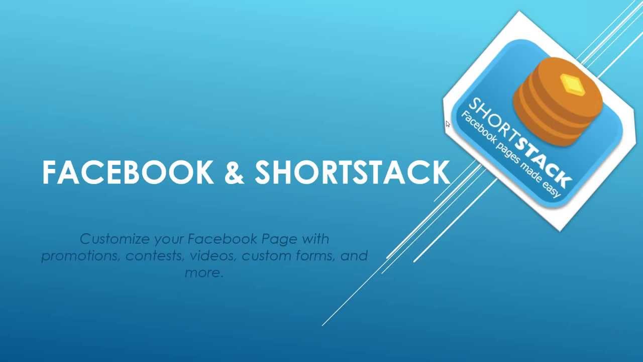 Using Facebook and Short Stack - YouTube