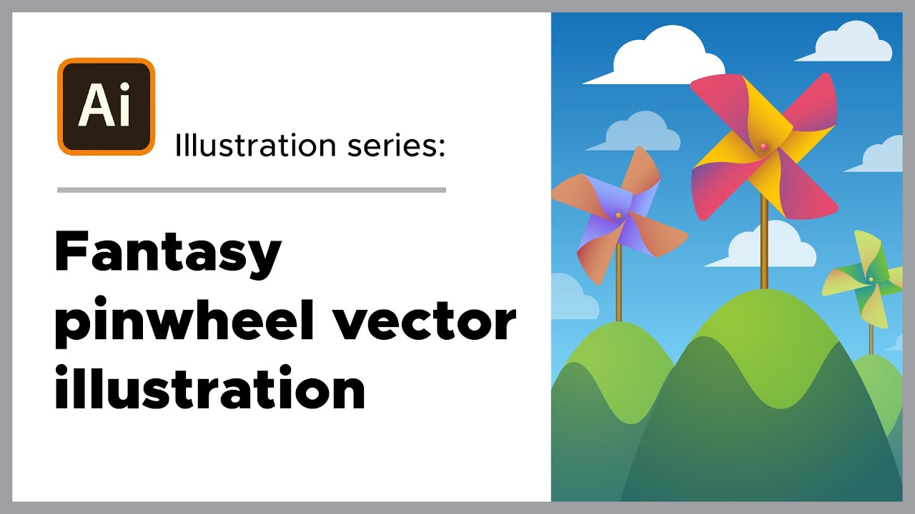 How to design a fantasy pinwheel illustration (Adobe Illustrator ...