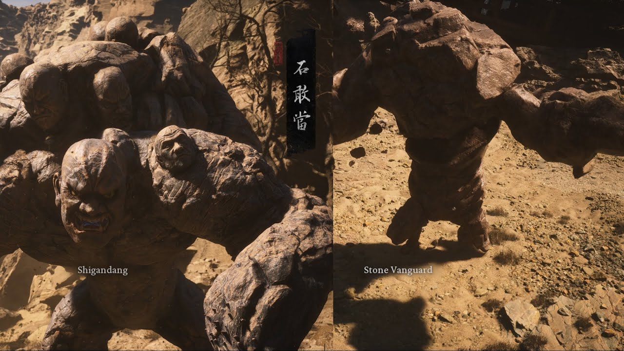 Black Myth Wukong Stone Vanguard And Shigandang Boss Fights! Both Stone ...