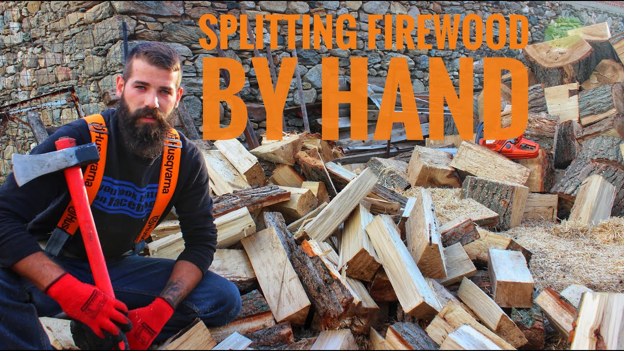 Splitting Firewood By Hand - YouTube