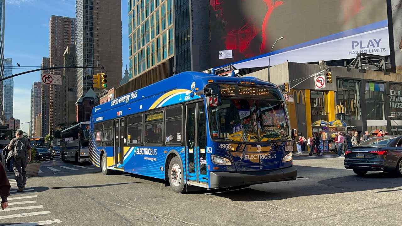 NYCTA Bus 2023 60fps: 2023 NFI Xcelsior XE40 NG CHARGE #4965 on the M42 ...