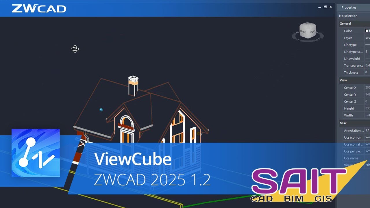 ViewCube. La nueva forma de visualizar tus proyectos en zwcad - YouTube