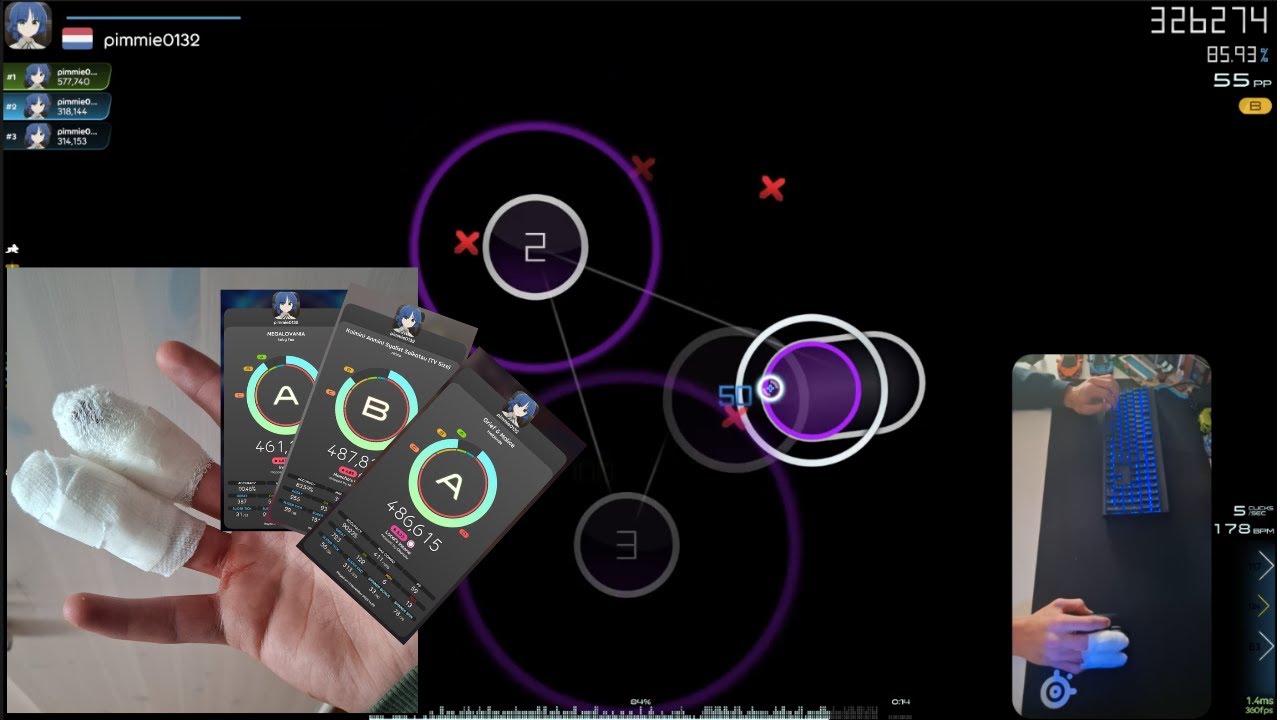 Osu! However my fingers are officially cooked - YouTube