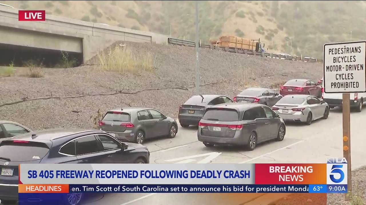 Southbound 405 Freeway Reopens After Fatal Multi Car Crash Youtube