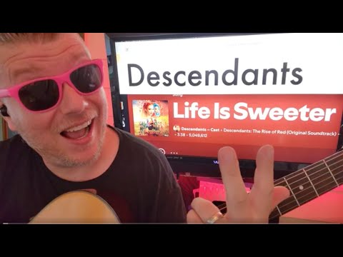 Life is Sweeter - Descendants The Rise Of Red Disney Guitar Tutorial ...