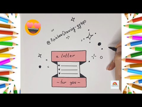How to draw the note and the letter in the box - YouTube