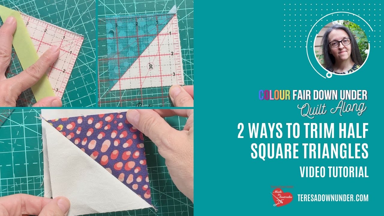 Two ways to trim Half Square Triangles (HSTs) - YouTube