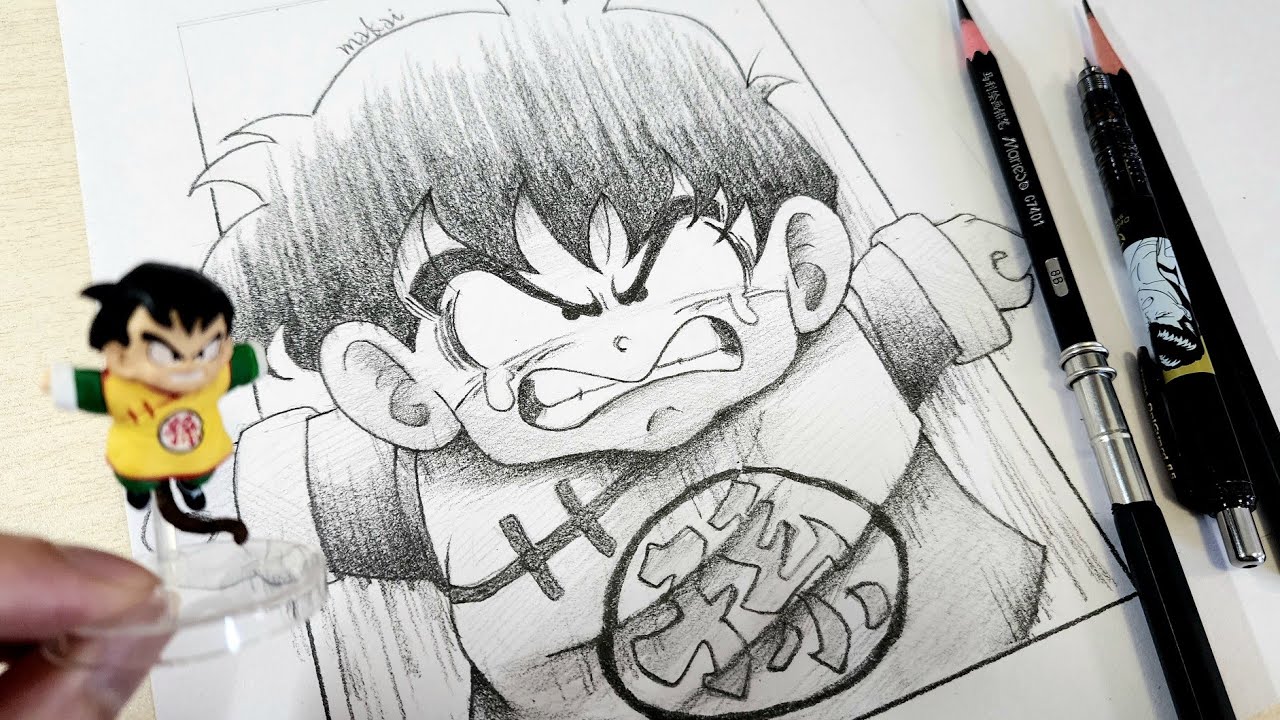 How to draw Dragon Ball Z Gohan Kid vs Raditz | How to draw cute anime ...
