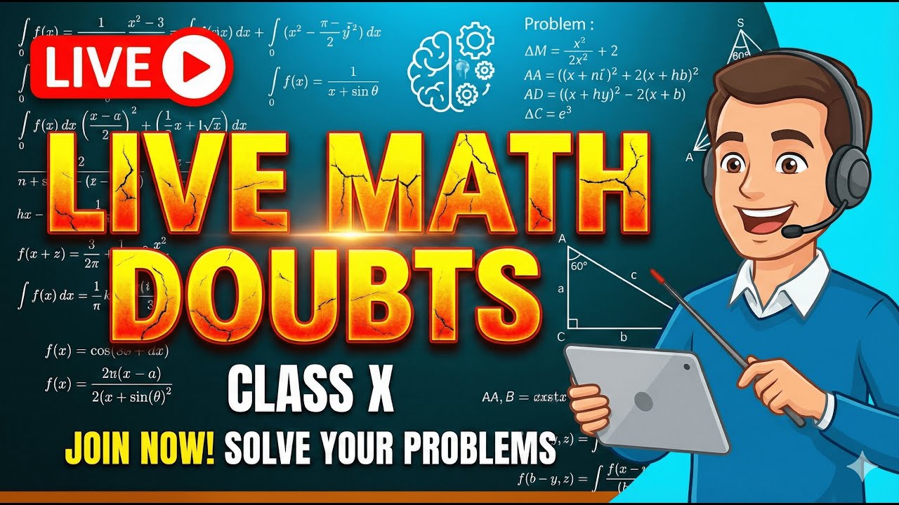 🔴 LIVE: Class X Math Doubt Solving Session – Ask & Get Instant ...