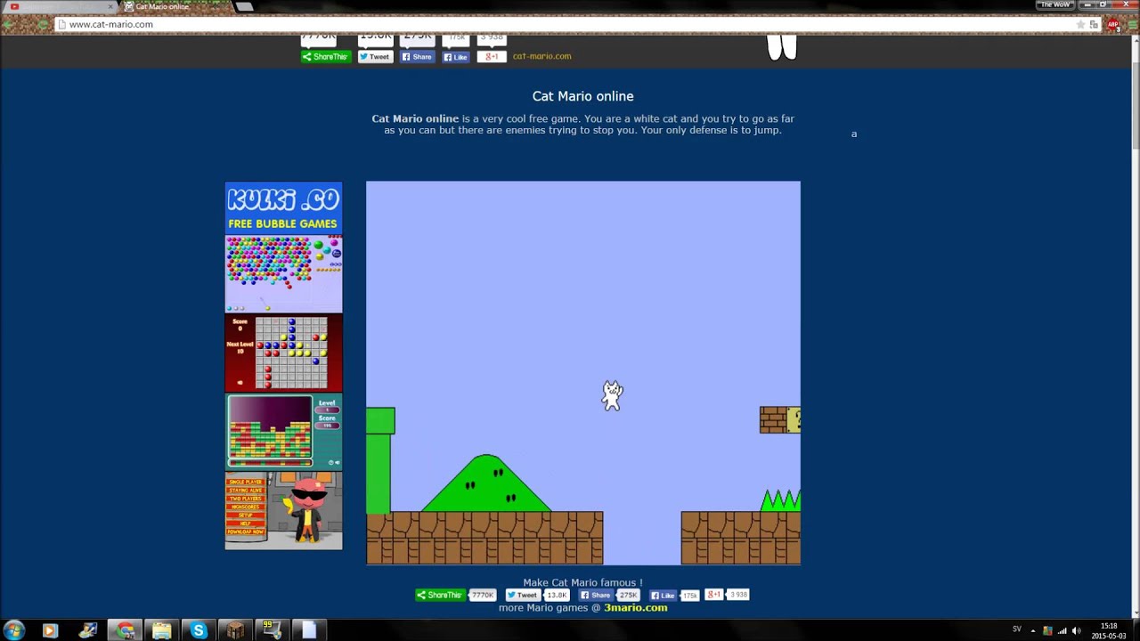 cat mario gameplay - YouTube