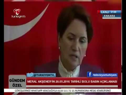 Meral Akşener - Paralel Örgütü Eleştirdiği 28 Mayıs 2016 Bolu Konuşması