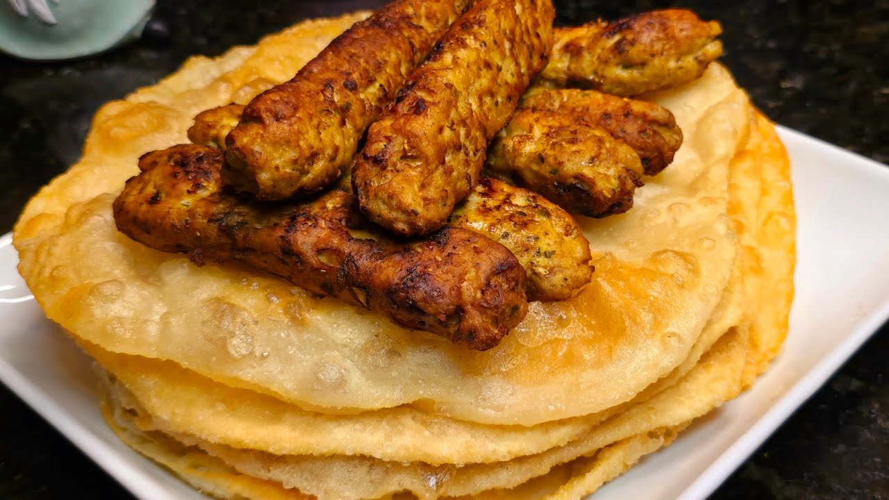 Mazedar Kabab with Puri Paratha Recipe/ Easy Kebabs and Poori Paratha ...
