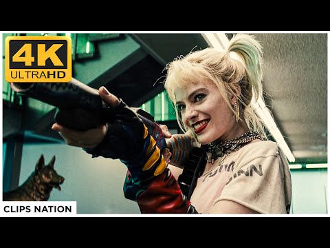 Birds of Prey | Harley Quinn vs Cops & Prisoners | Police Station Fight Scene | 4K Ultra HD