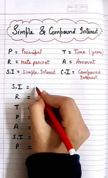 Comparing Quantities Simple Interest Important Formulas #shorts # ...
