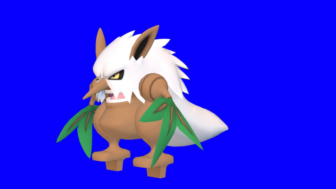 Shiftry animated right (pokemon) chroma - YouTube