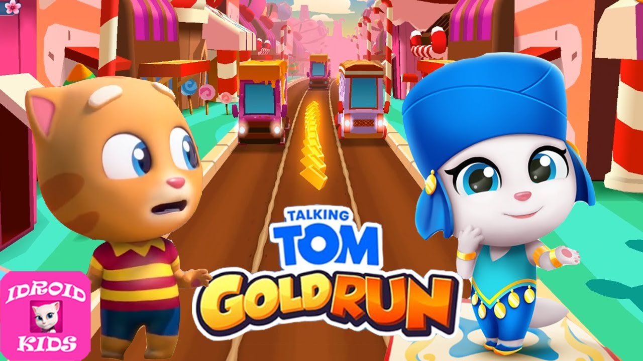 RUN! RUN! RUN! TALKING TOM GOLD RUN NEW CANDY WORLD TALKING GINGER VS ...