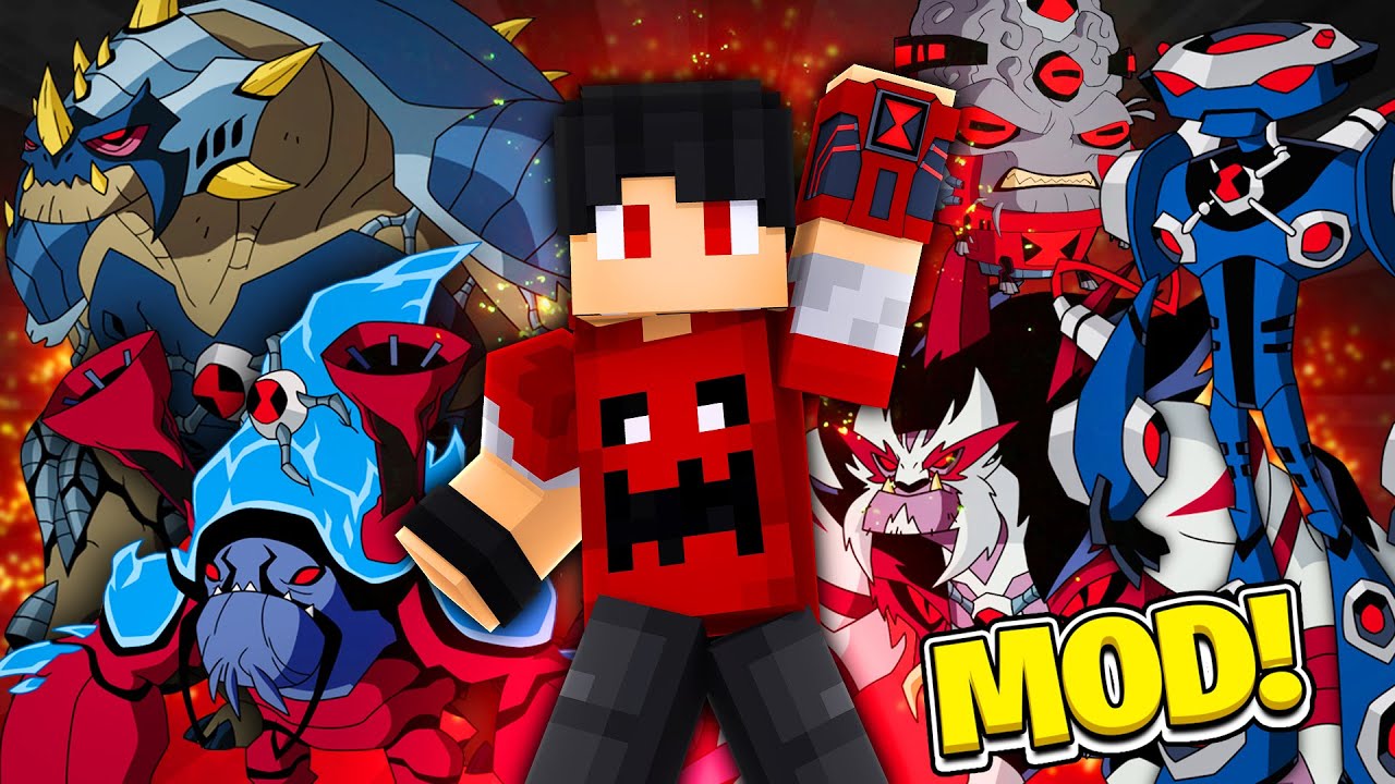 *NOVO* MOD DO BEN 10 REVERSO NO MINECRAFT (todos aliens e poderes ...