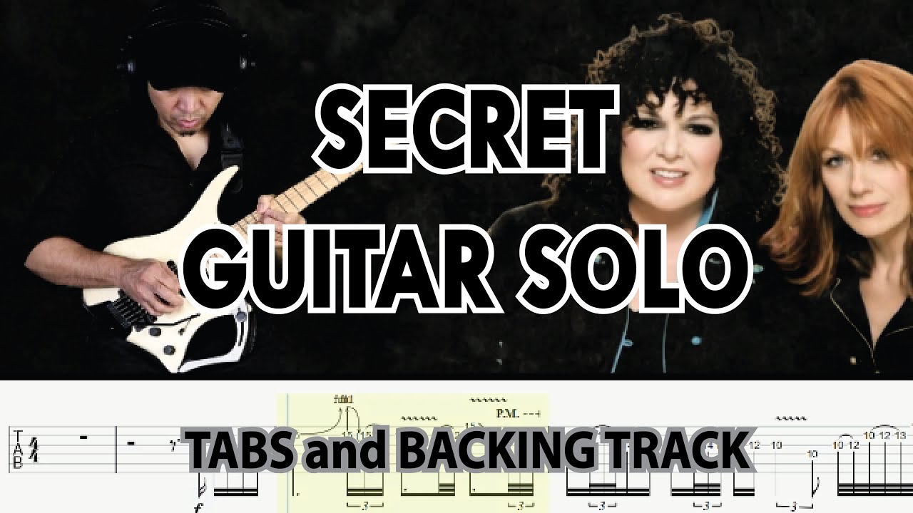 Heart SECRET Guitar Solo with TABS and Backing Track by Alvin De Leon ...