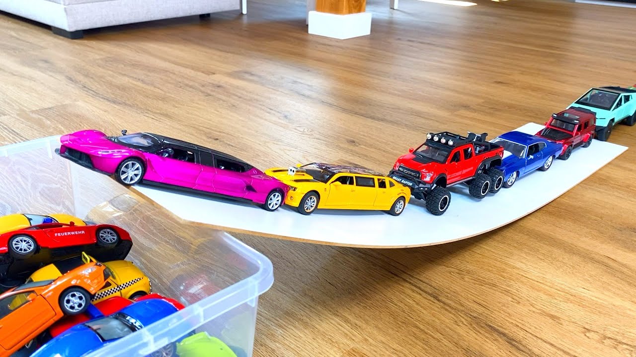A Lot of Cars Moving Up on the Slope - YouTube