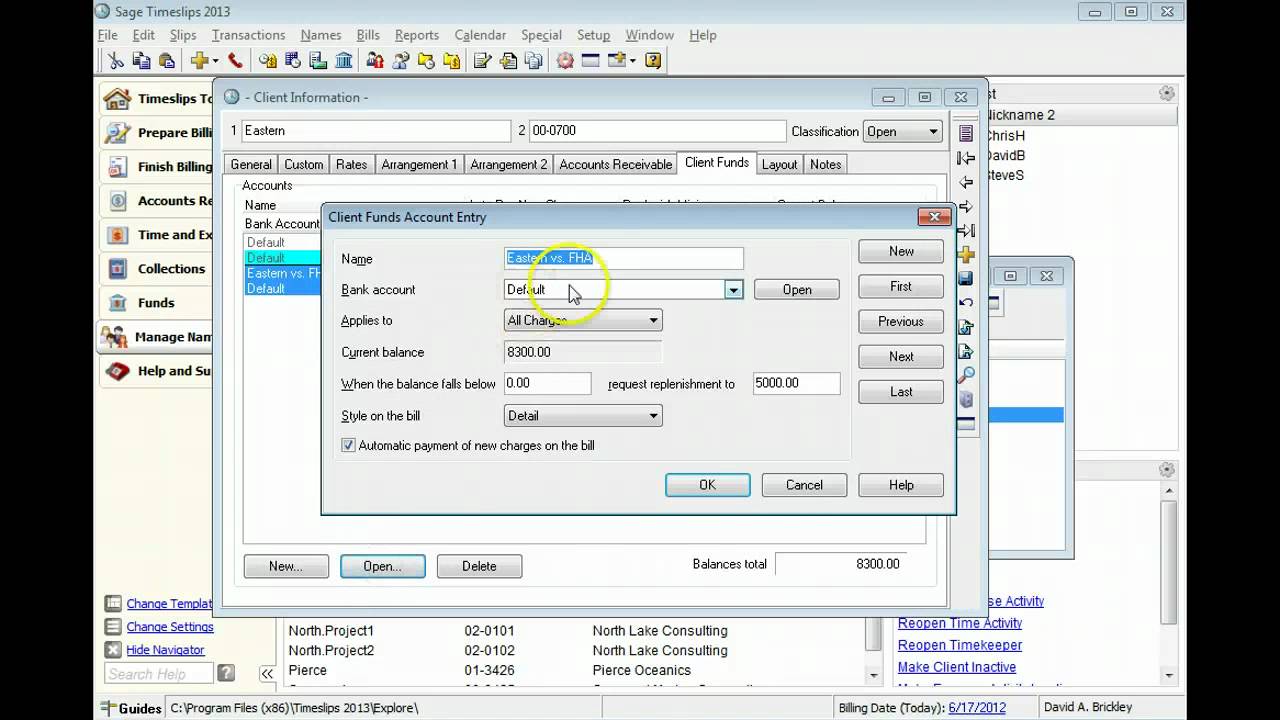 Sage Timeslips: Basics: Client Funds - YouTube