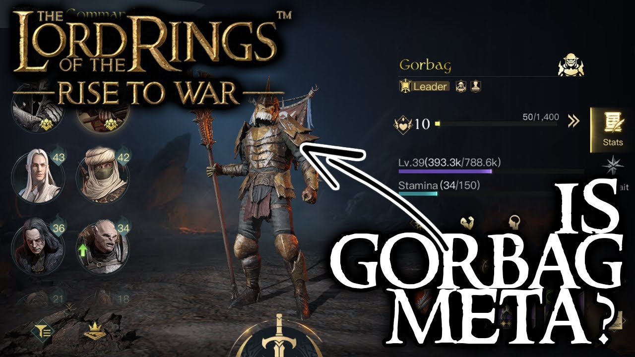 Lotr: Rise to War - Gorbag is Nasty? (r10 Unlock and Testing) - YouTube