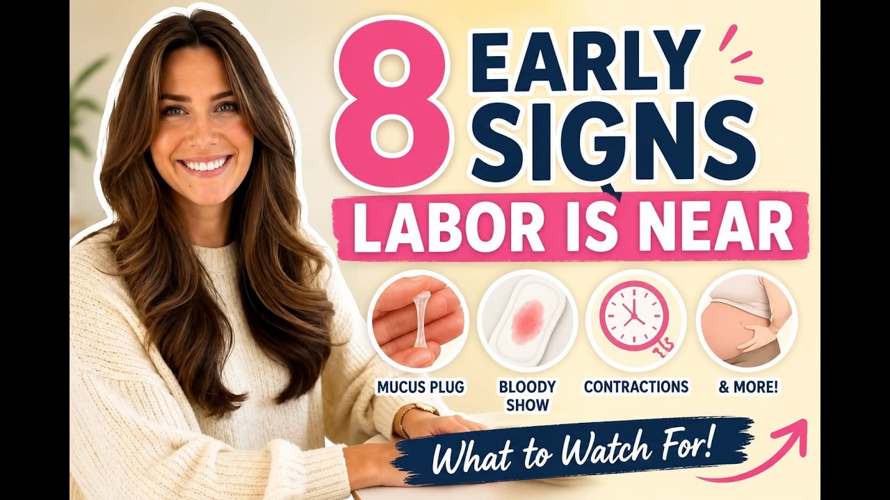 8 Early Signs Labor Is Near | Mucus Plug, Bloody Show, Contractions ...