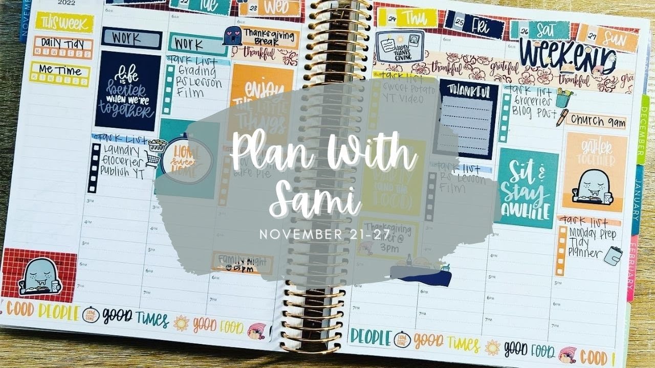 Plan With Sami: November 21-27 - YouTube