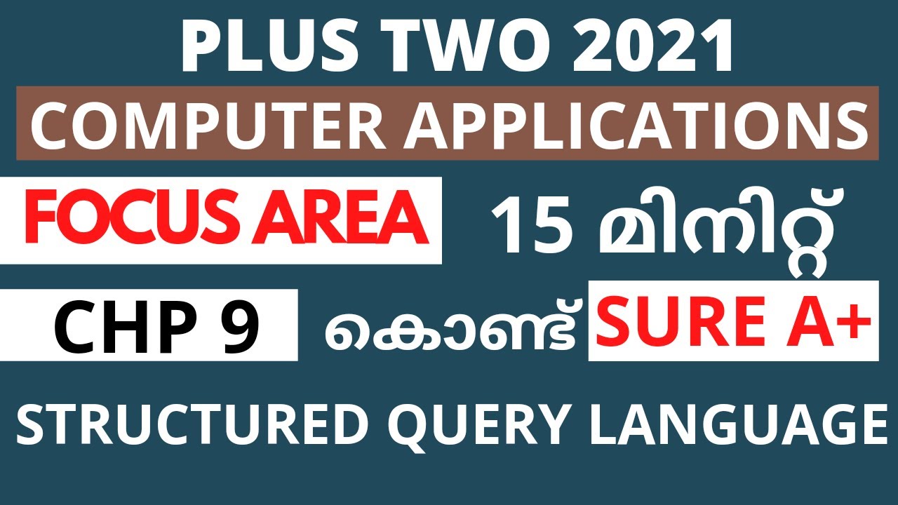 Chapter 9 | Focus Area 2021 | Plus Two Computer Application ...