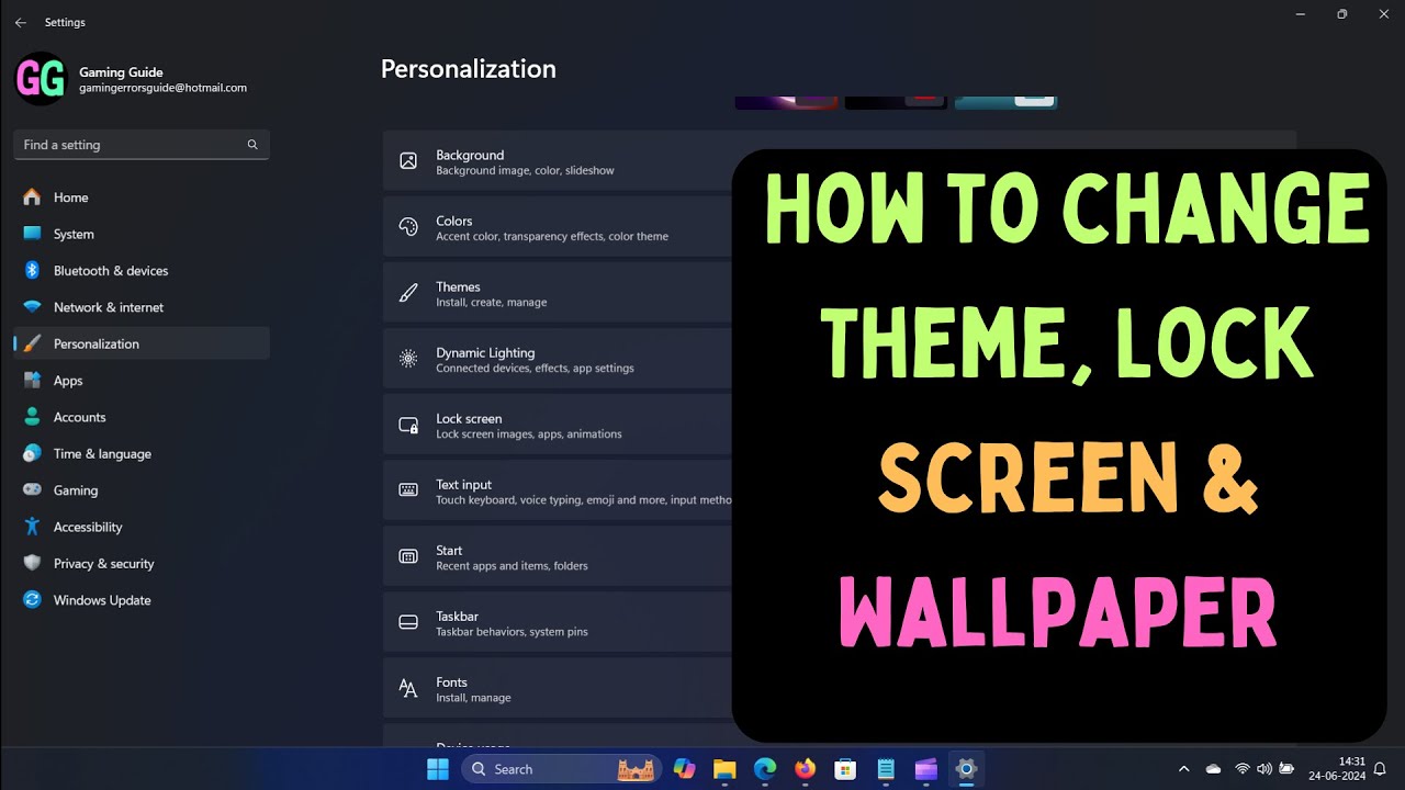How To Change Theme Lock Screen And Wallpaper In Windows 11 Youtube
