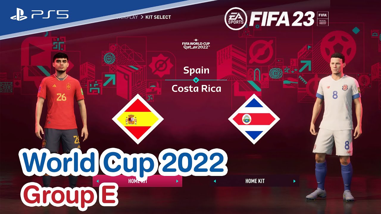 Spain vs Costa rica | FIFA 23 Gameplay | FIFA World Cup 2022 | PS5 ...