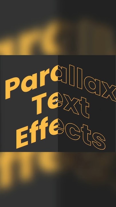 Stunning Parallax Text Effects with HTML & CSS | Easy Tutorial - YouTube