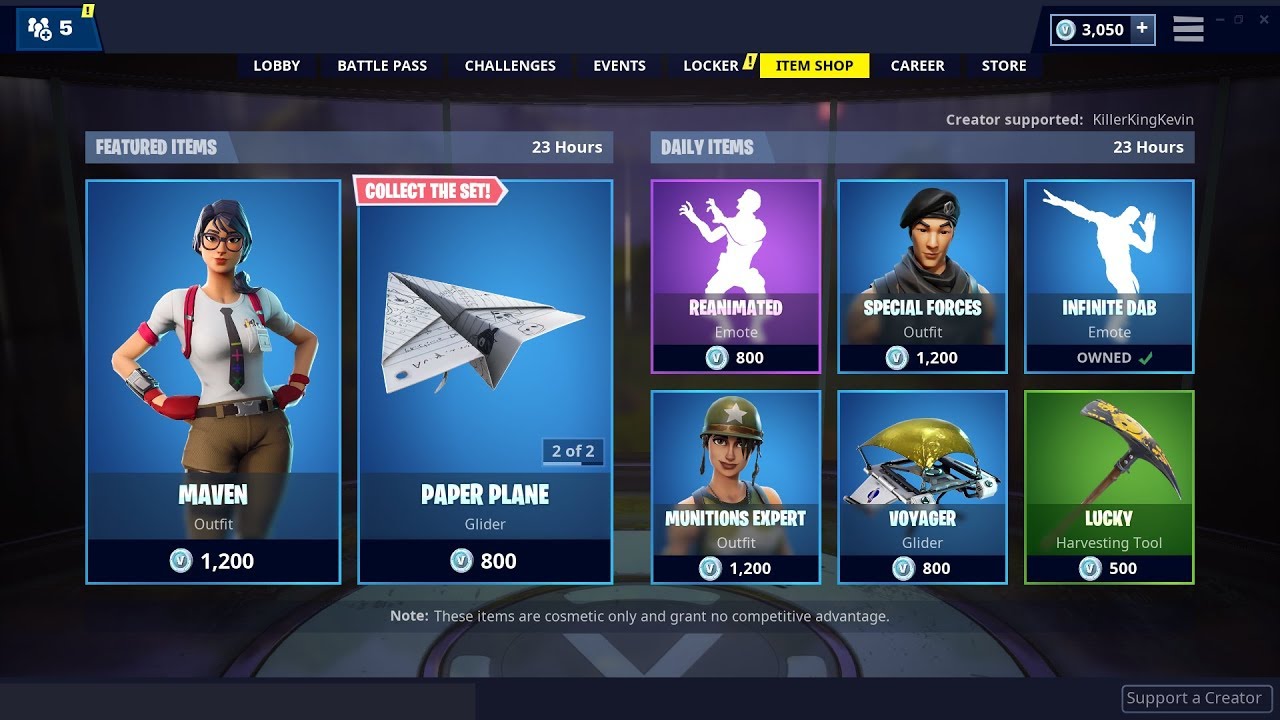 NEW MAVEN SKIN + PAPER PLANE GLIDER: Fortnite Item Shop - YouTube