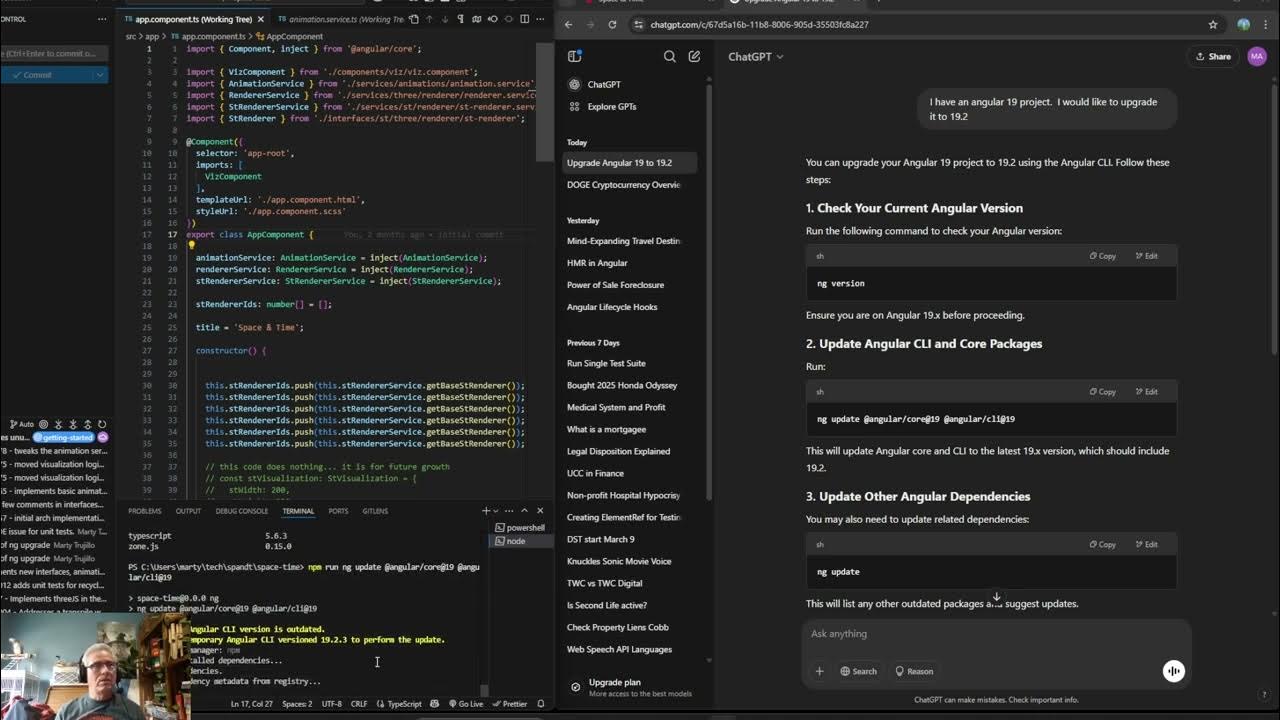 079 -ThreeJS and Angular Space And Time Application: ng19.2 and RequestAnimationFrame - YouTube