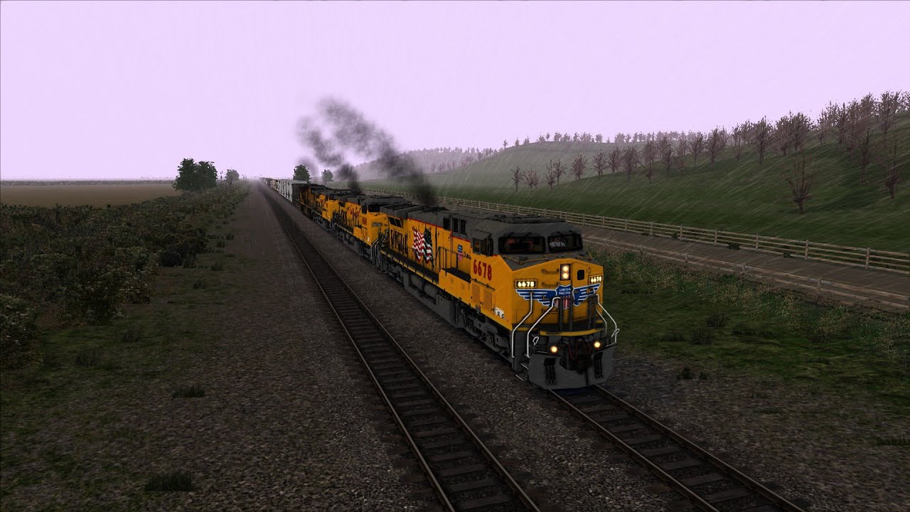 TSC 2024: AC4400CW rainy freight run - YouTube