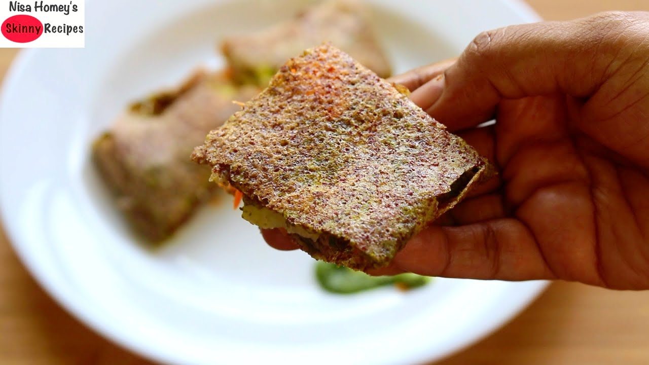 Ragi Sandwich Recipe - Bombay Style Sandwich Without Bread - Gluten ...