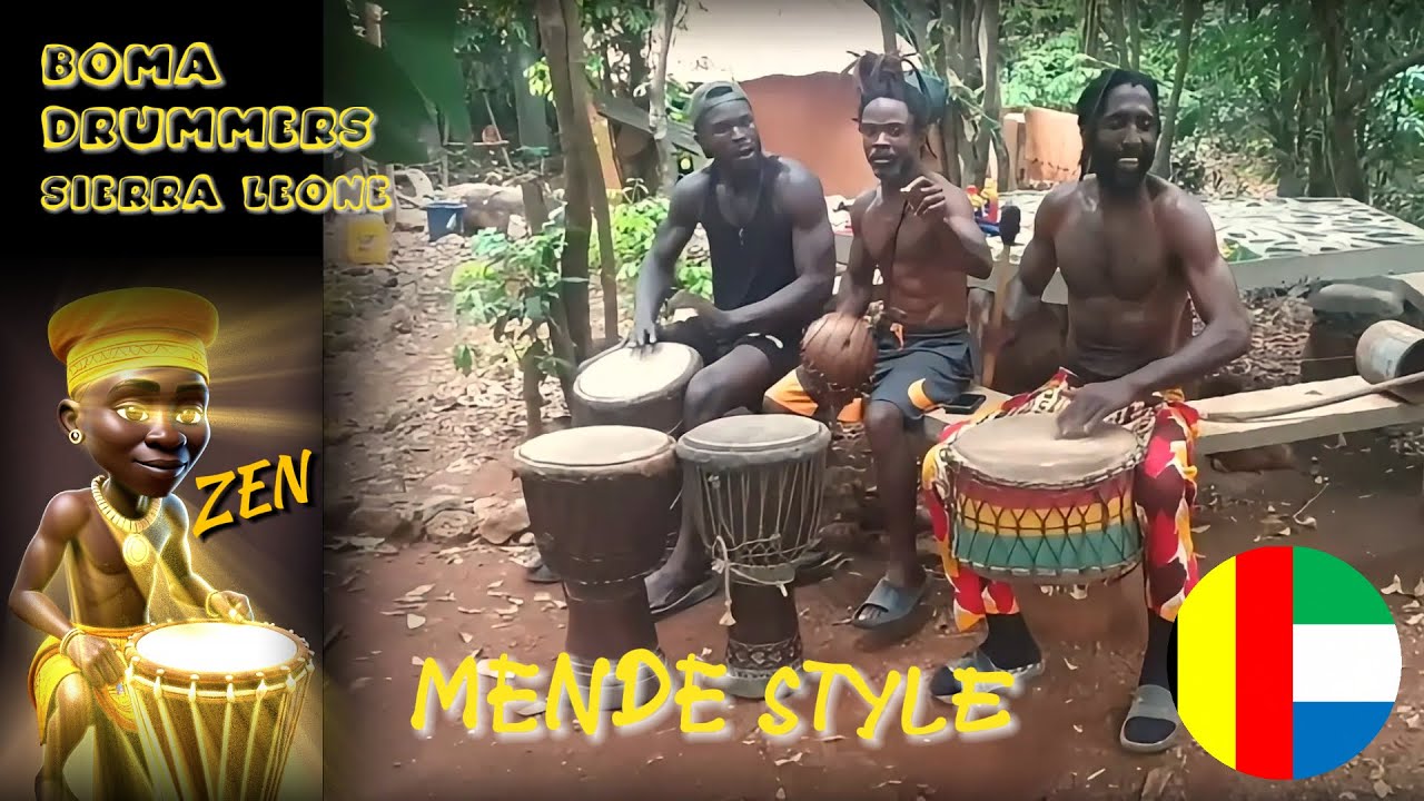 Traditional AFRICAN DRUMMING - Mende style - 2 minutes of this drumming ...
