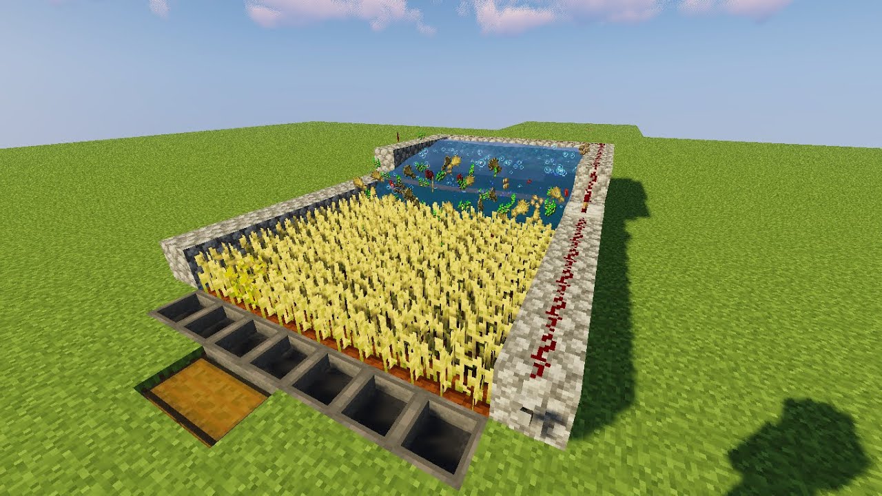 [1.15+]MINECRAFT FERME AUTOMATIQUE [ blé/carotte/betterave/patate ...