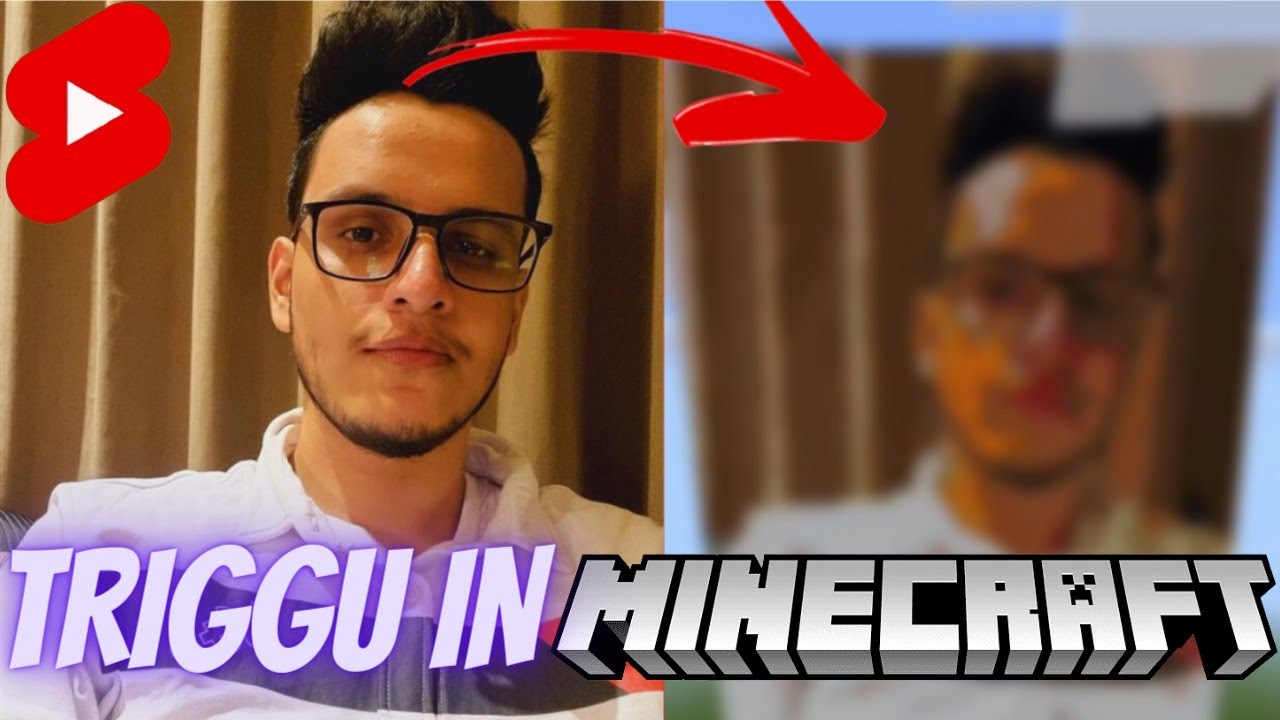 #Shorts - Drawing @Triggered Insaan in Minecraft! 😁😁 || Youtubing ...