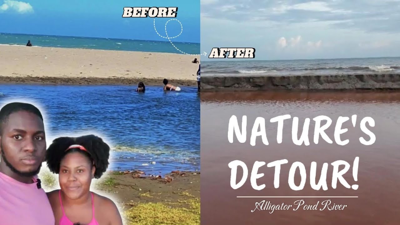 River changing course after heavy rains... - YouTube