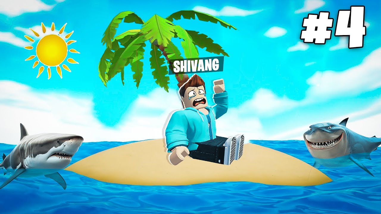 SURVIVING 100 DAYS ON A DESERTED ISLAND IN ROBLOX - YouTube