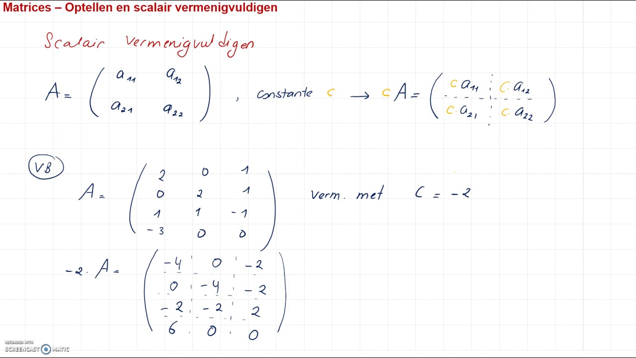 B2 2 Optellen en scalair vermenigvuldigen - YouTube