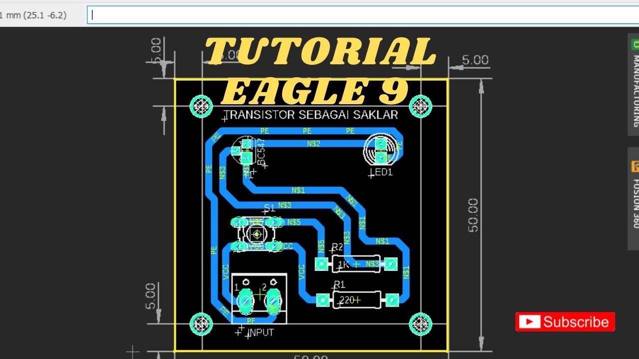 [TUTORIAL] DESAIN SKEMATIK DAN LAYOUT MENGGUNAKAN EAGLE 9 (FULL) - YouTube