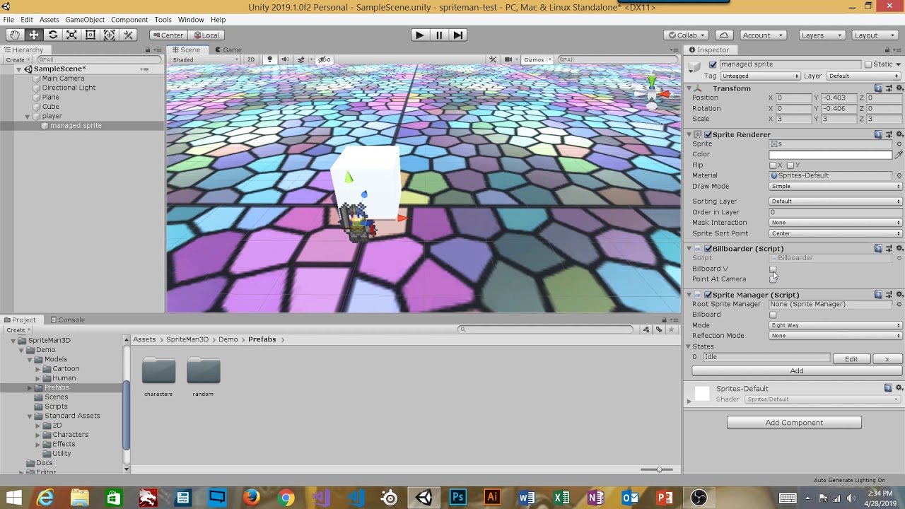 07 - Rigging SpriteMan 3D - Billboarding - YouTube