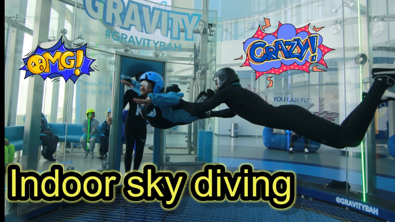 Indoor Skydiving in Bahrain/Manama city/Gravity village - YouTube