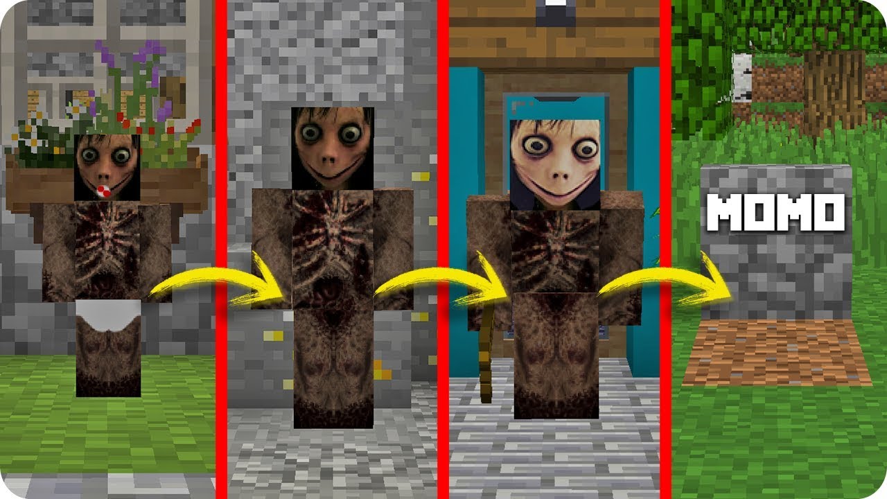 SI MOMO TUVIESE UNA VIDA EN MINECRAFT 😱 | SI MOMO EXISTIESE EN ...