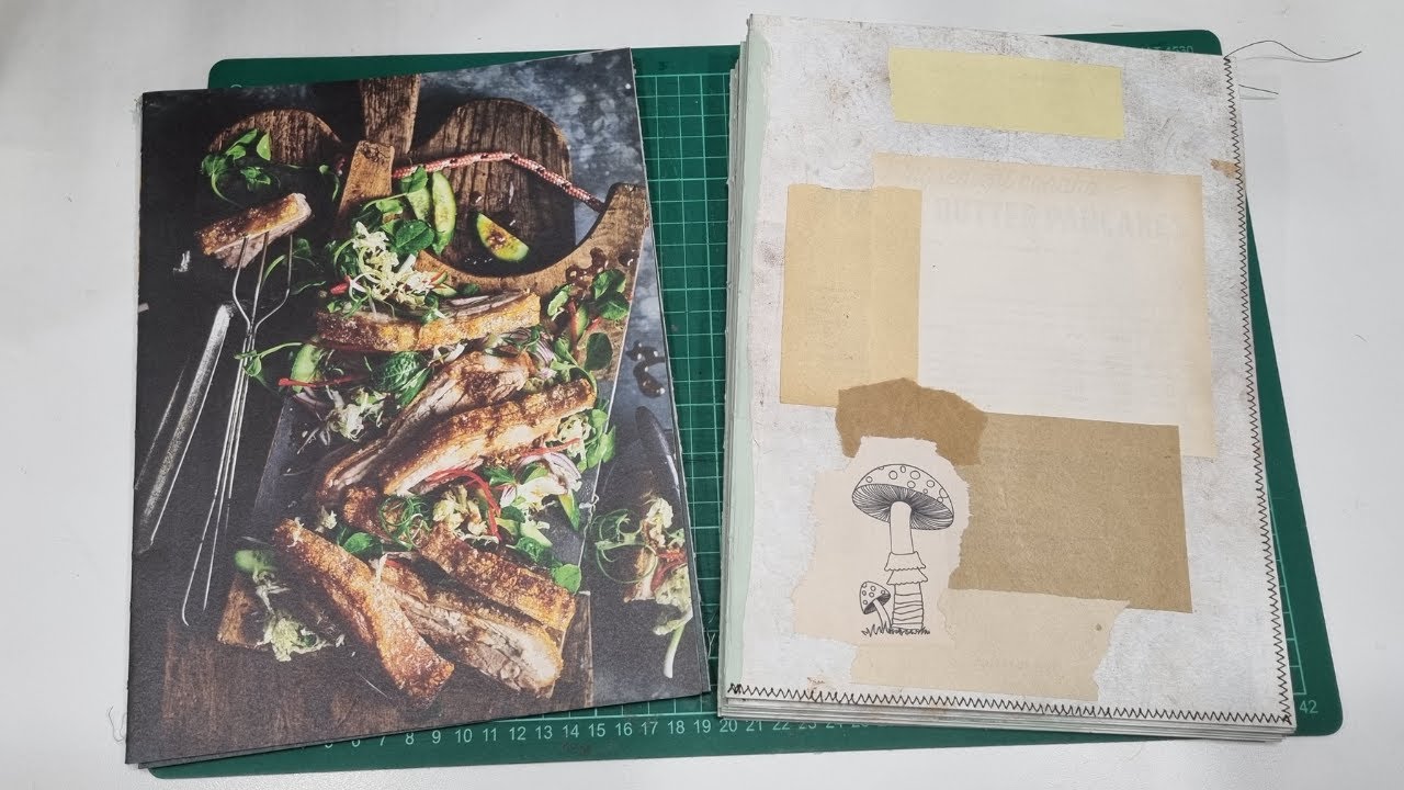 Turn ugly cook book pages into useable writing pages for your junk ...