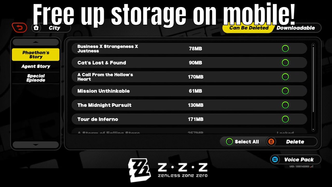 Zenless Zone Zero: How to free up more storage space on Mobile (Version ...