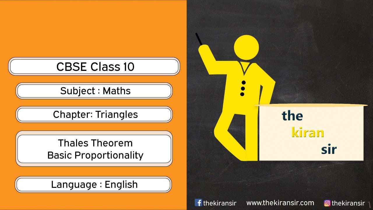Thales Theorem | Basic Proportionality Theorem(English) | Class-10 ...