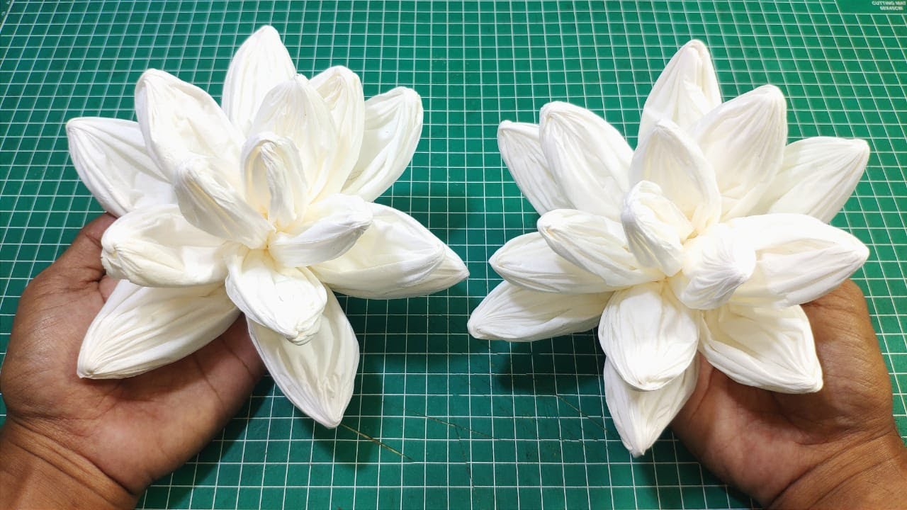 Mengubah Tisu Jadi Bunga Besar - Kerajinan Bunga Tisu Super Mudah dan ...