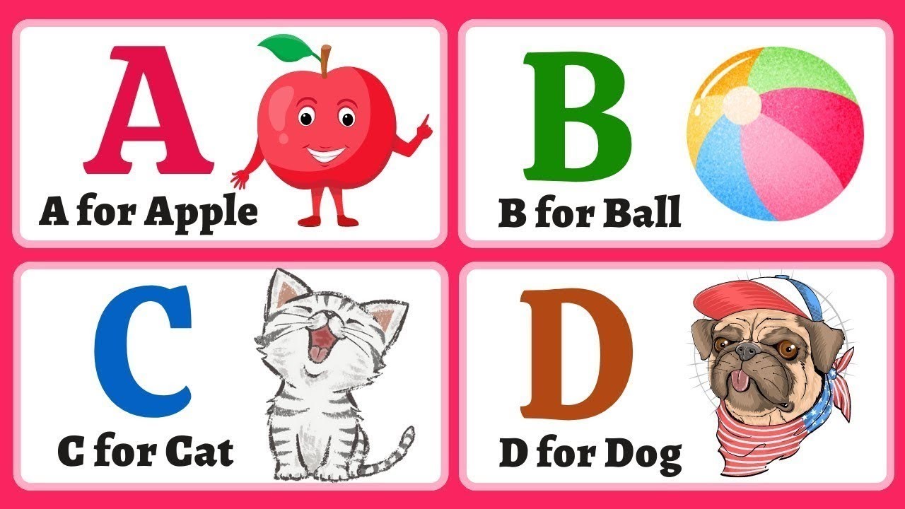 A for apple b for bat c for cat||Alphabet learning for toddlers by ...